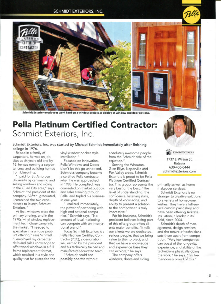 Pella Windows Certified Contractor Naperville area | Schmidt Exteriors